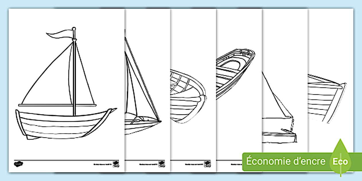 Feuilles de coloriage : Les bateaux