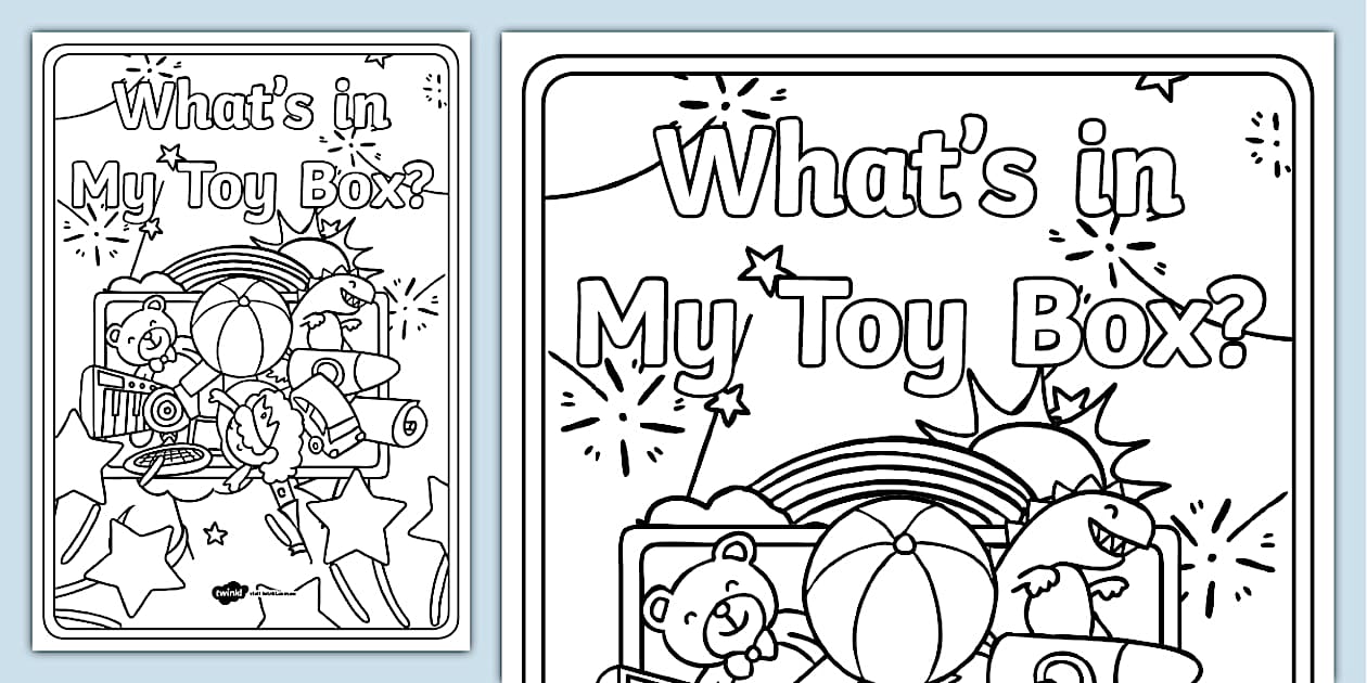 QLD What's in My Toy Box? Foundation Title Colouring Page