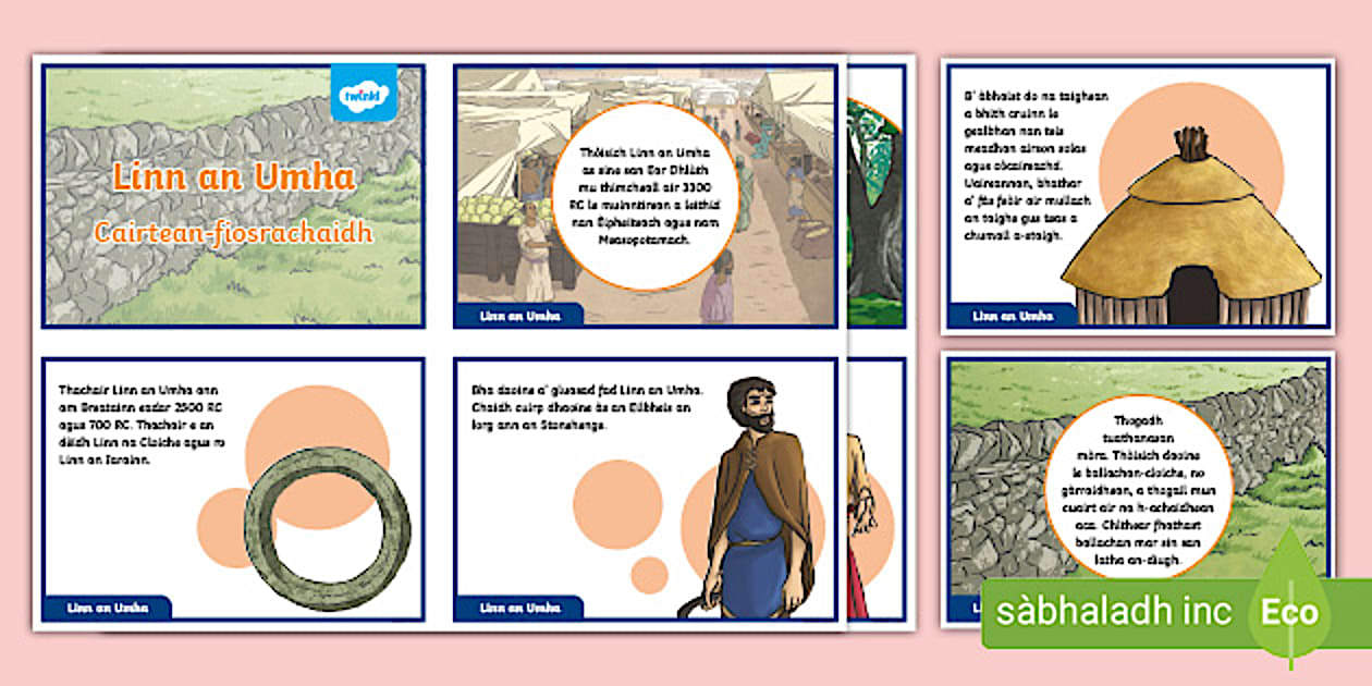 Linn an Umha – Cairtean-fiosrachaidh taisbeanaidh - Twinkl