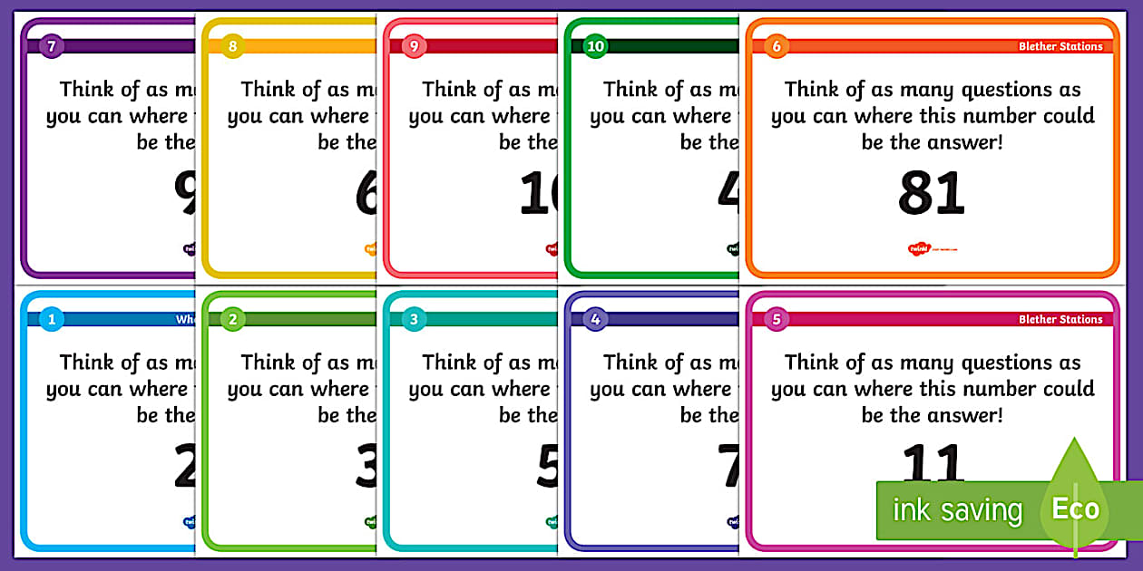 What is the Question? Blether Stations (teacher made)