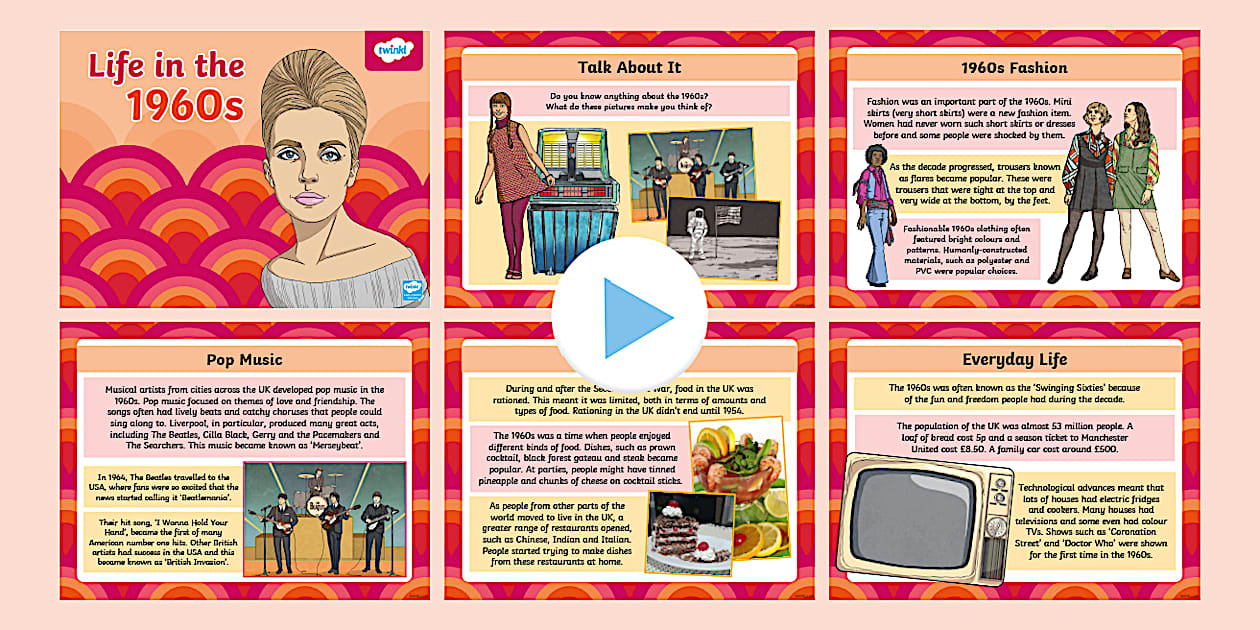 KS2 Life in the 1960s PPT (teacher made) - Twinkl