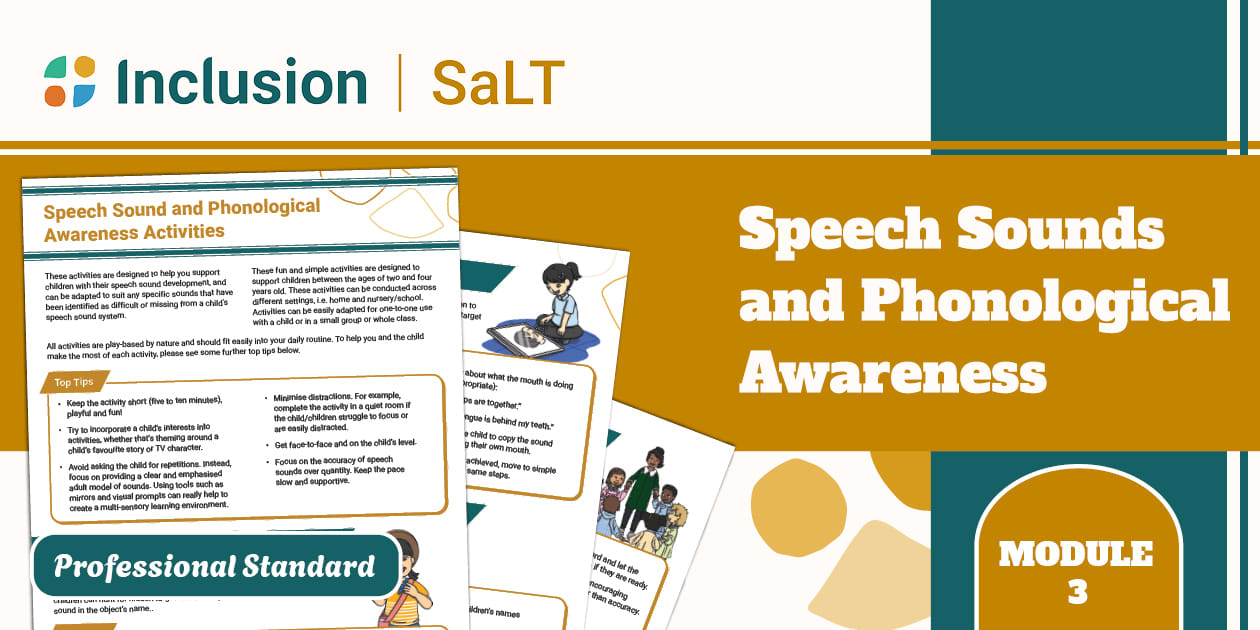 Speech Sound & Phonological Awareness Activity Pack