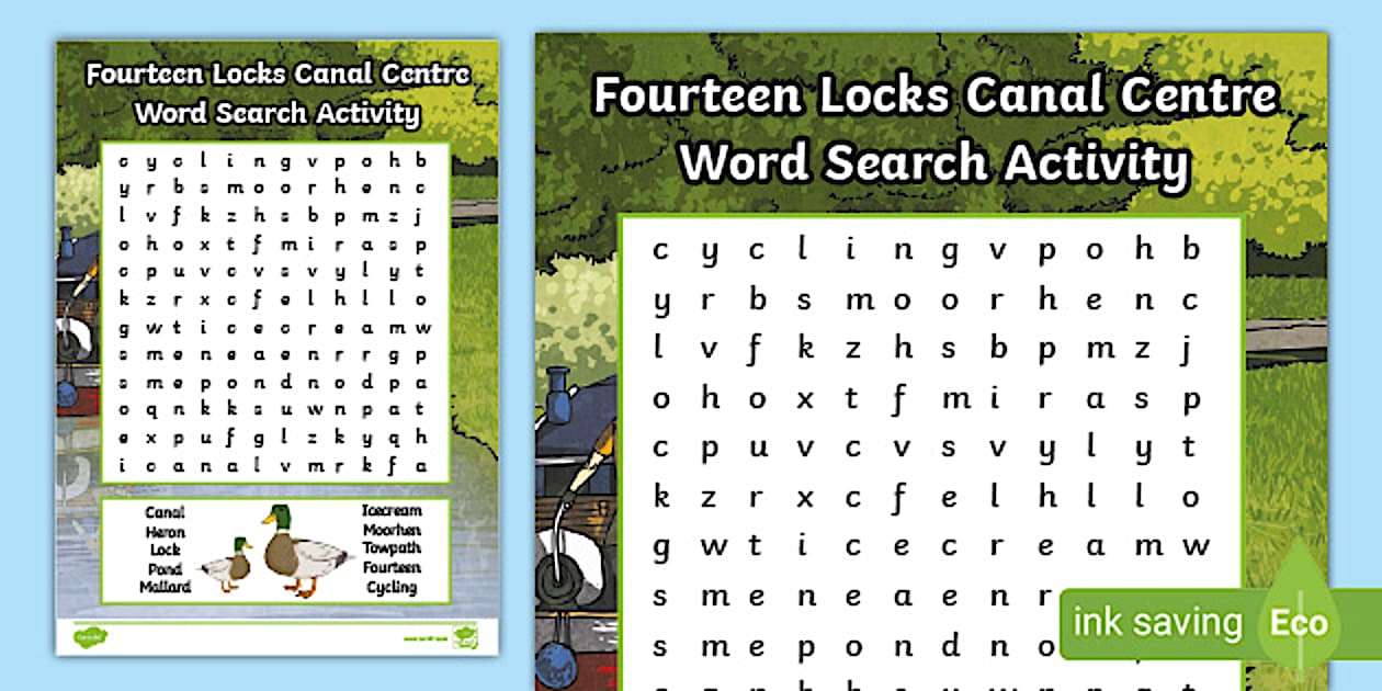 14 Locks Canal Centre Word Search Activity | Twinkl