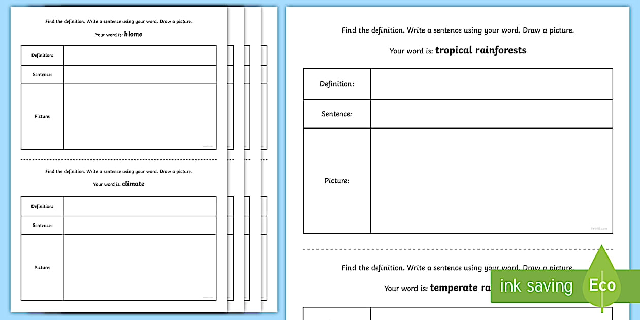 TAS Environments Word Wall Activity (teacher made) - Twinkl