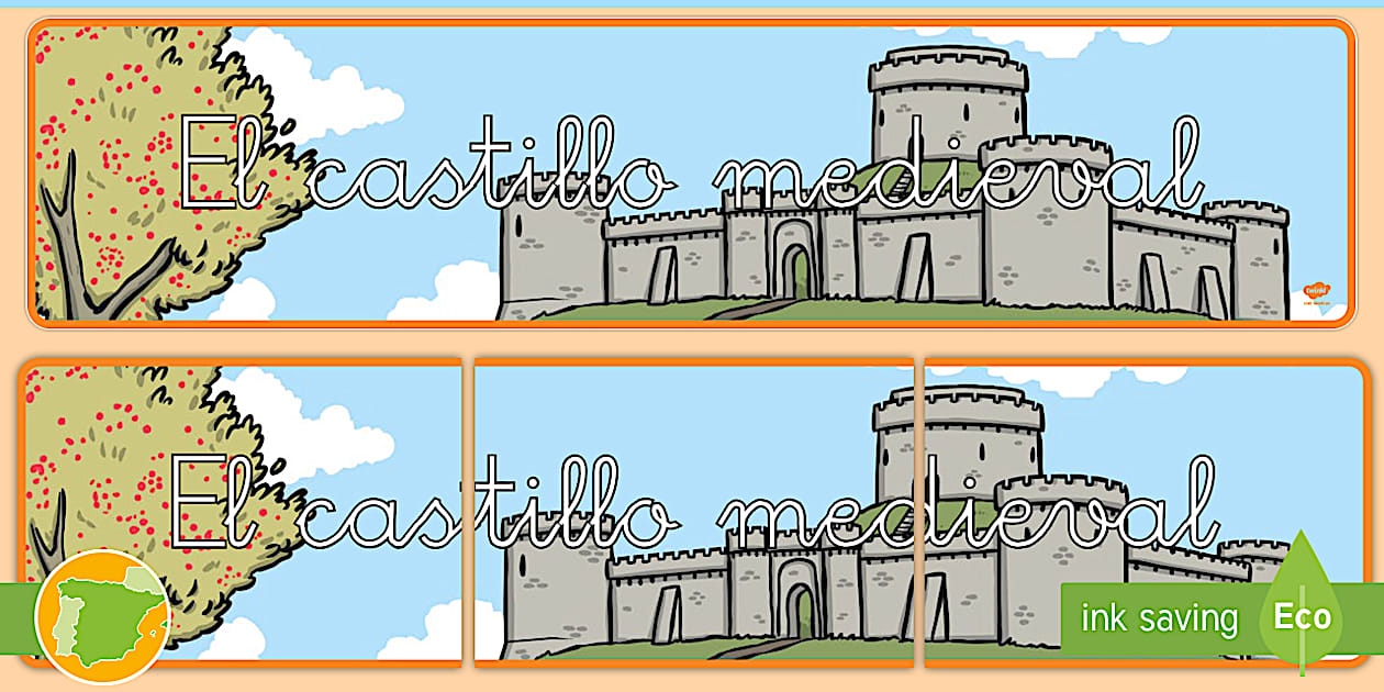 Pancarta: El castillo medieval (teacher made) - Twinkl