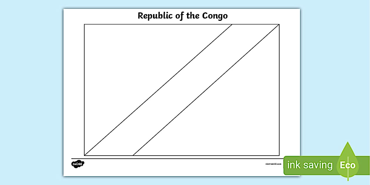 Republic of Congo Flag Colouring Sheet | Primary Resources