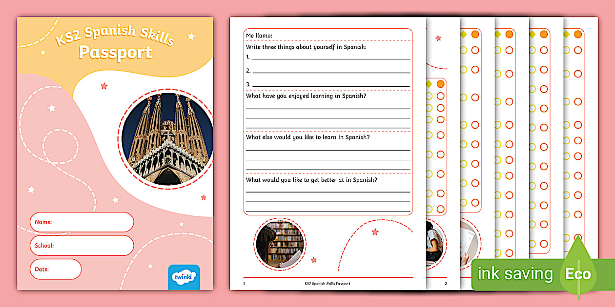 👉 KS2 Spanish Transition - Skills Passport (teacher made)