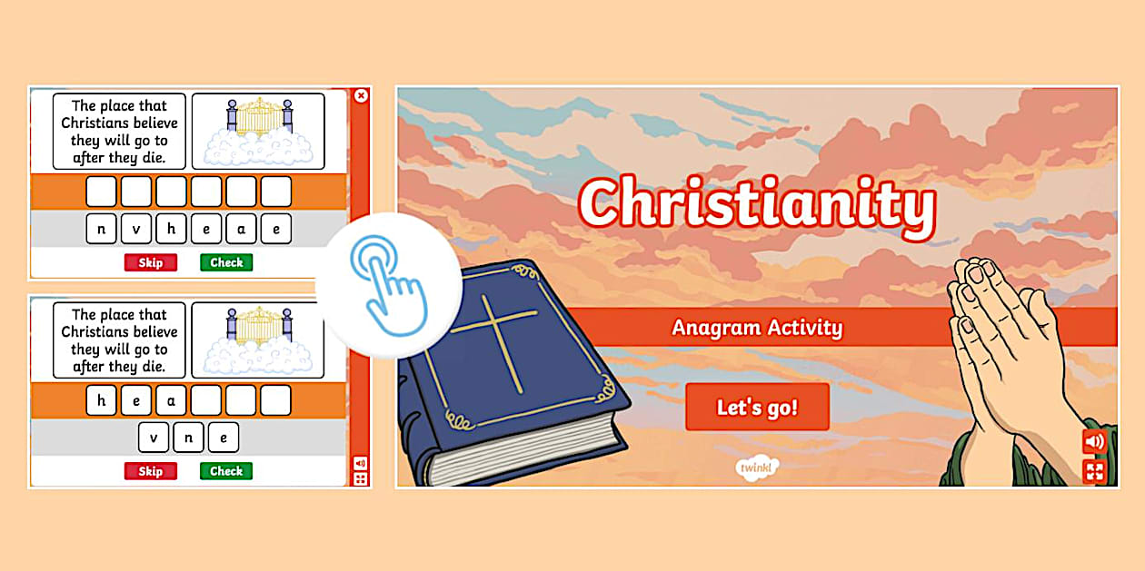 KS1 Christianity: Y2 Christianity Anagram Activity - Twinkl