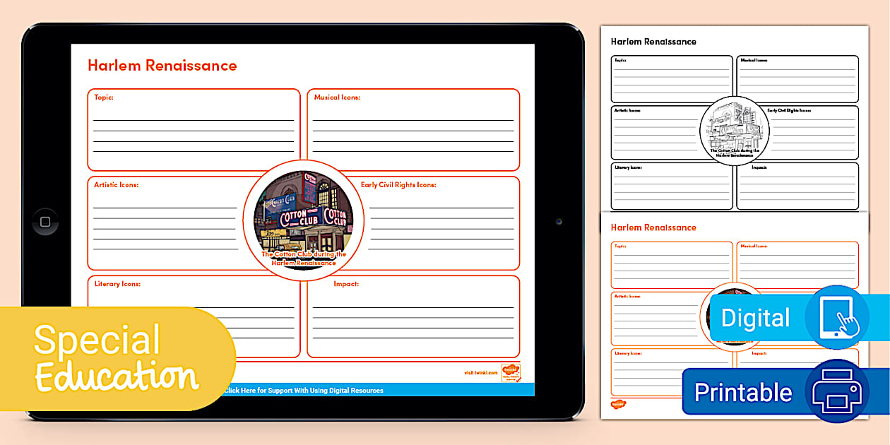 Harlem Renaissance Worksheet | Resource | Twinkl USA