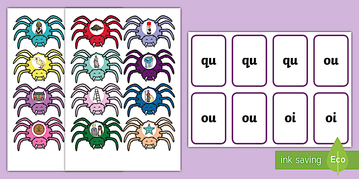 Spider Splat Phonics Group 7 Game - Twinkl