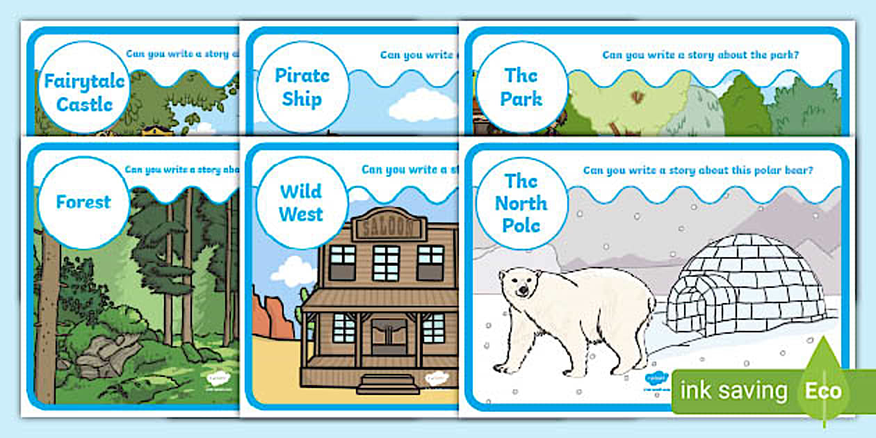 Story Prompt Display Posters (teacher made) - Twinkl