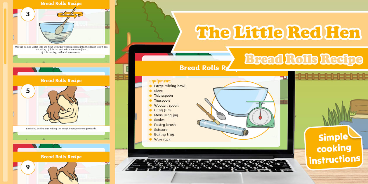 Little Red Hen Bread Rolls EYFS Recipe PowerPoint