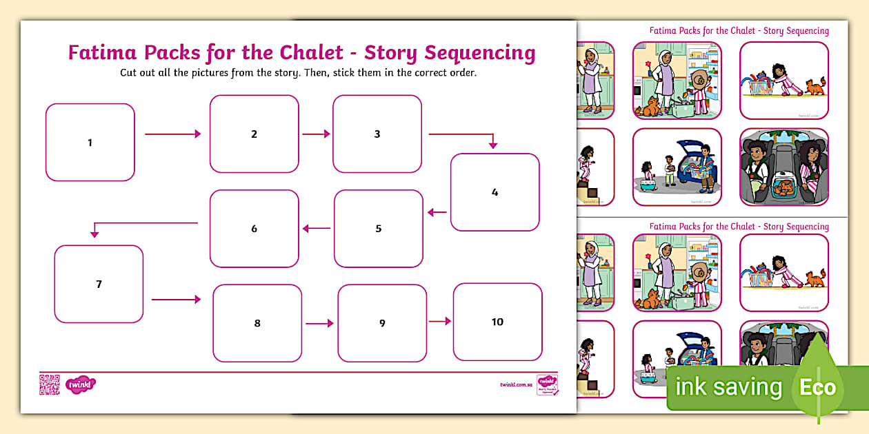 Fatima Packs for the Chalet - Story Sequencing Activity