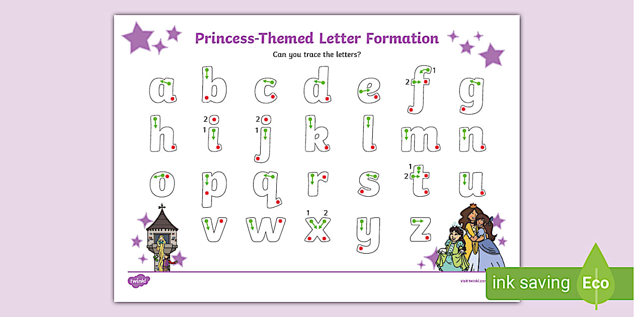 Princess-Themed Letter Formation (Teacher-Made) - Twinkl