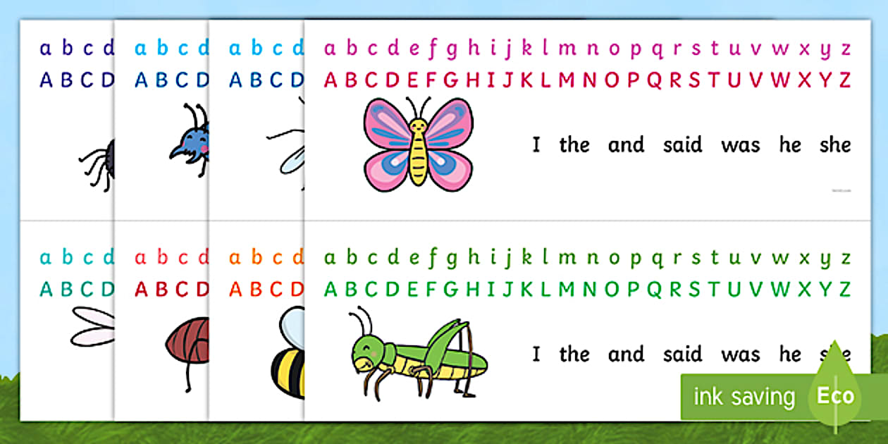 Editable Minibeasts Cute Alphabet Strip - Twinkl