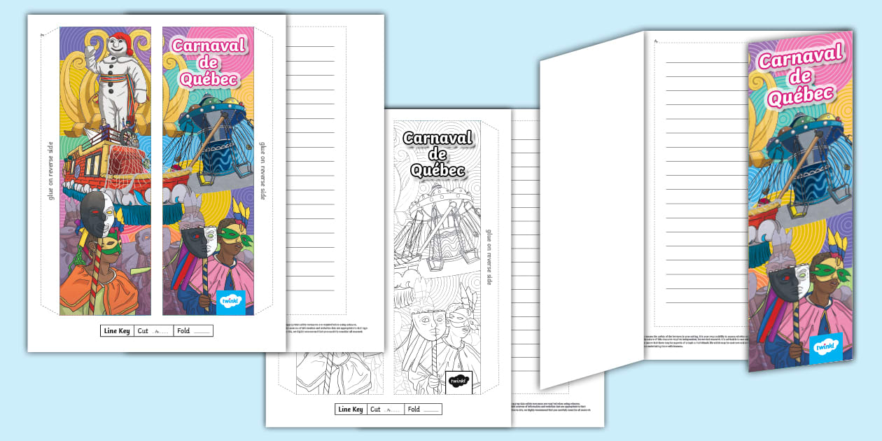 Carnaval de Québec Folding Writing Template (teacher made)