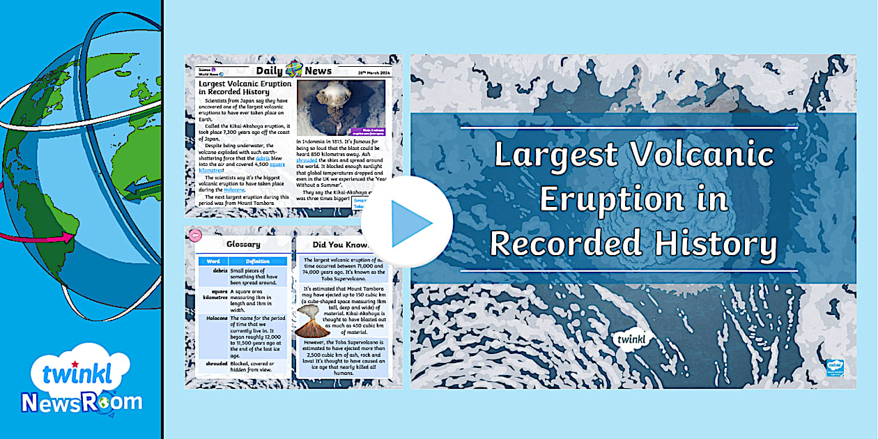 Largest Volcanic Eruption in Recorded History | Twinkl Resources