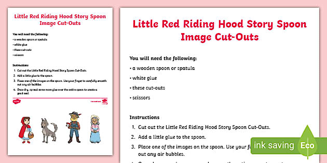 Little Red Riding Hood Puppets - Nursery Rhyme Craft Ideas.