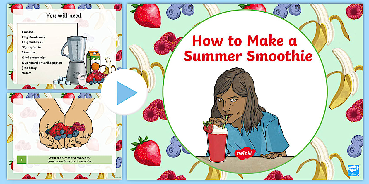How To Make a Summer Smoothie PowerPoint (teacher made)