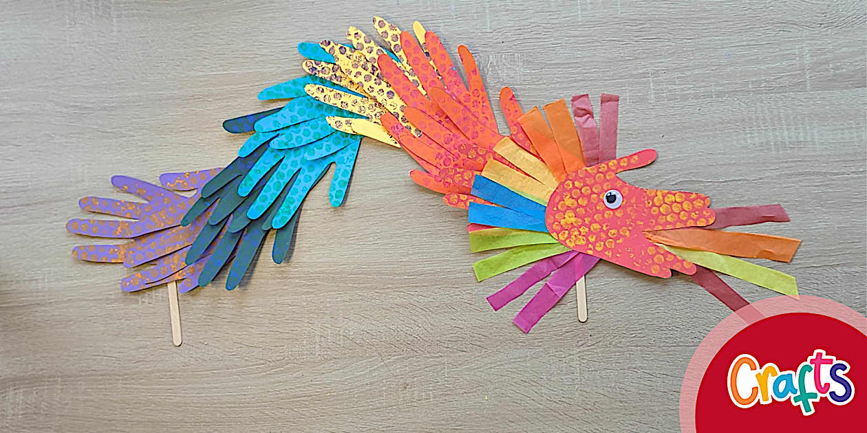 Collaborative Handprint Dragon | Twinkl Crafts