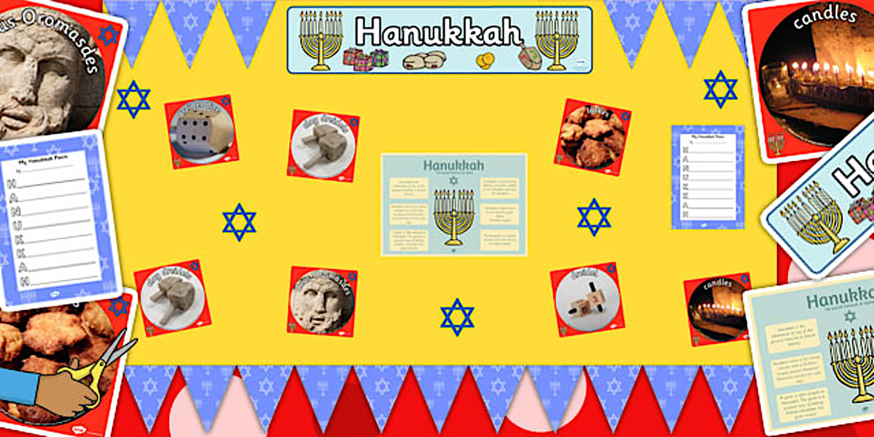 Ready Made Hanukkah Display Pack (Teacher-Made) - Twinkl