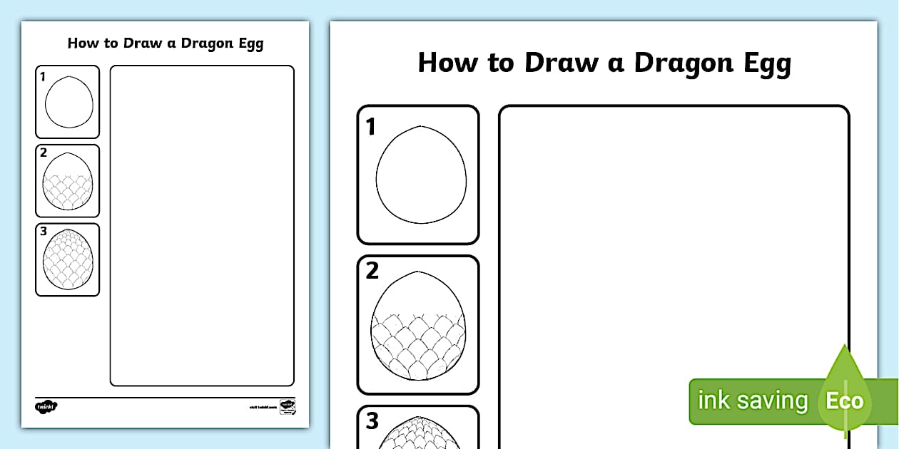 How to Draw a Dragon Egg: Free Activity for Kids | Twinkl