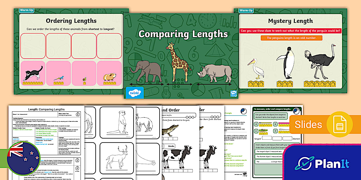 Compare a Group of Objects by Length Lesson 1 (teacher made)