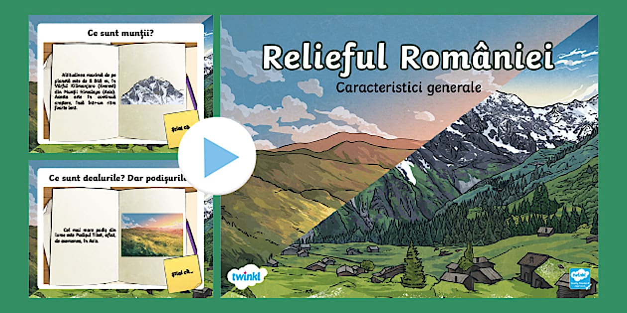 Relieful României - Ciclul Primar - România - Twinkl
