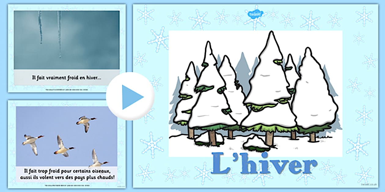 L'hiver Information PowerPoint French (professor feito)