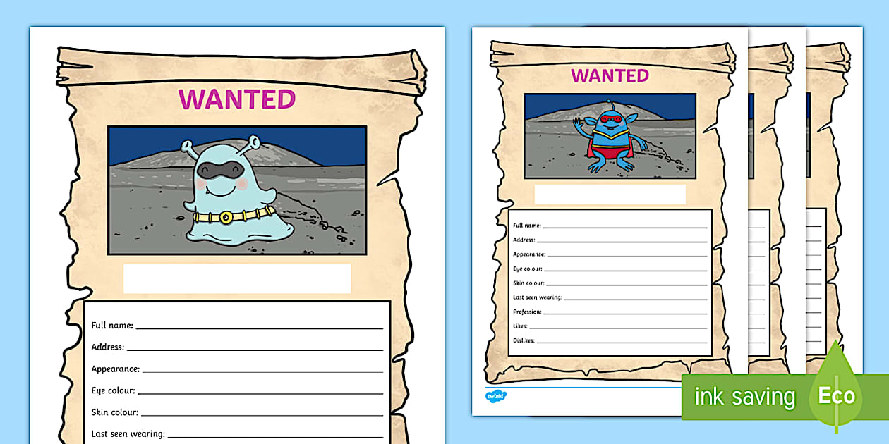 Aliens Assemble Themed Wanted Poster (teacher made) - Twinkl