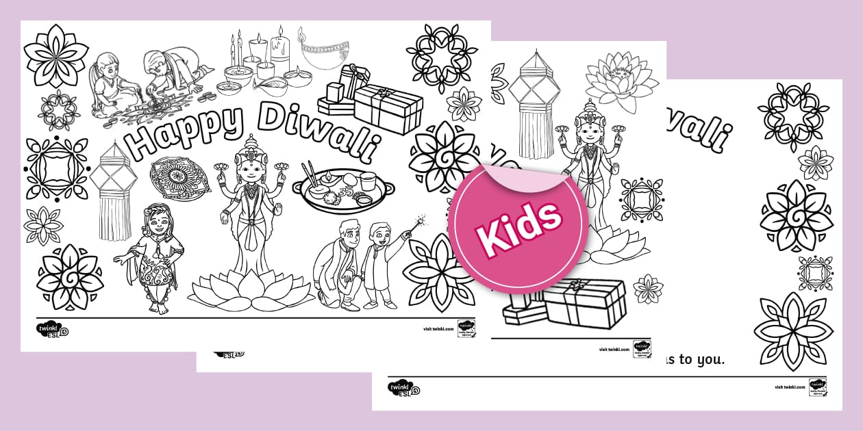Twinkl Diwali Colouring Pages (Teacher-Made) - Twinkl
