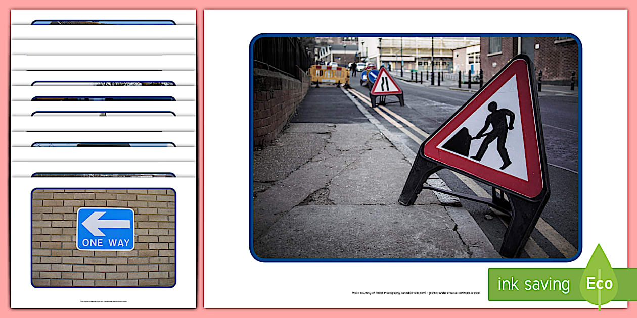 Road Sign Display Photos (Hecho por educadores) - Twinkl