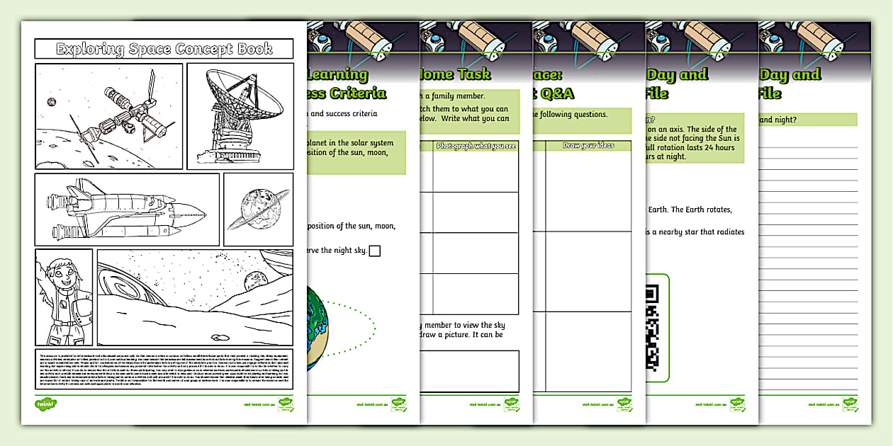 Exploring Space Concept Book (teacher made) - Twinkl