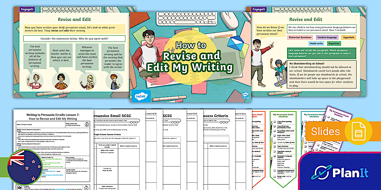 Phase 2 Writing to Persuade Emails Lesson 7: How to Revise and Edit My ...