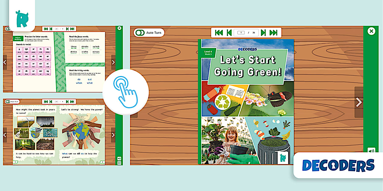 * NEW * Level 4 Week 3 Decoders Book: Let's Start Going Green! -Open ...