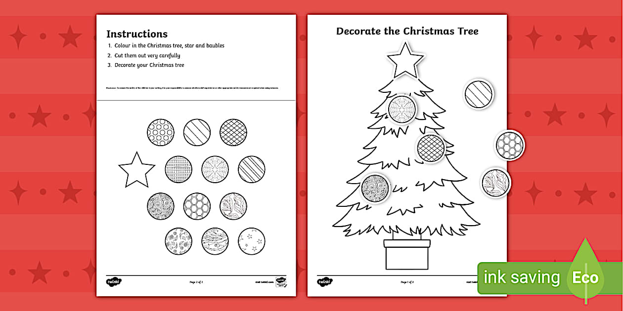 Christmas Tree Cutting Skills Activity (teacher made)