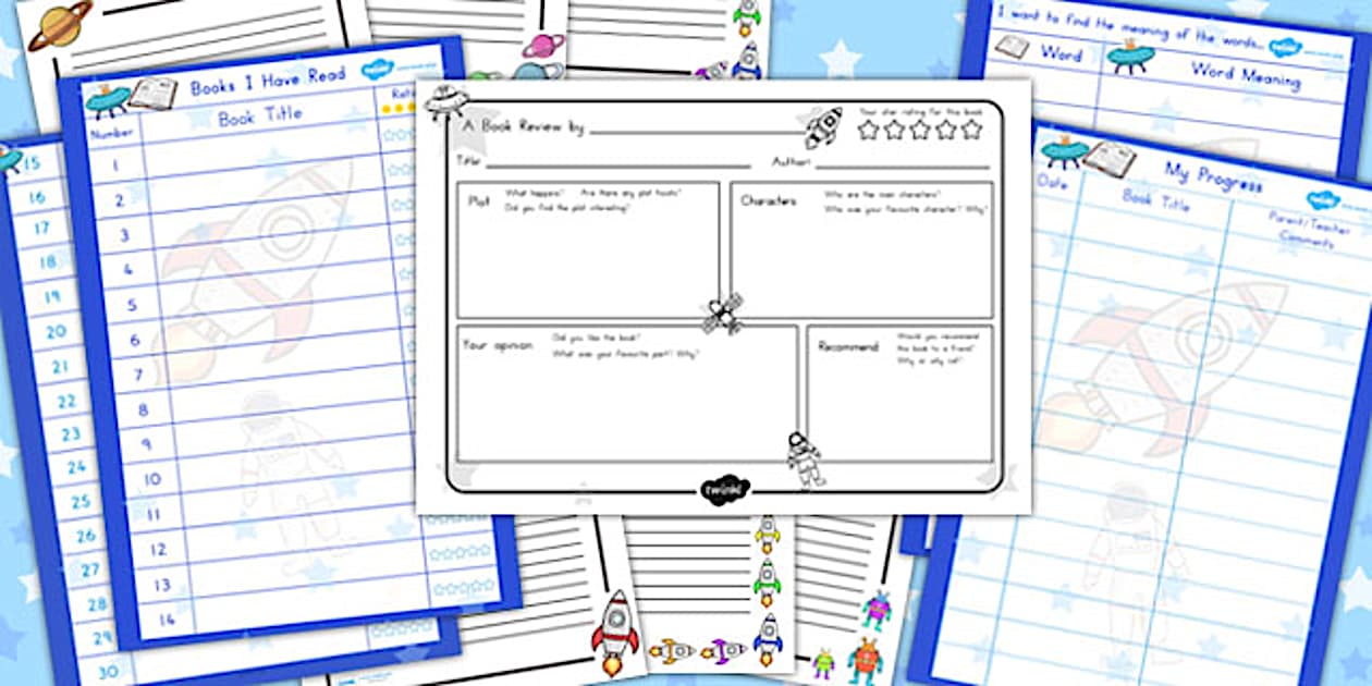 Space Themed Reading Record Pack