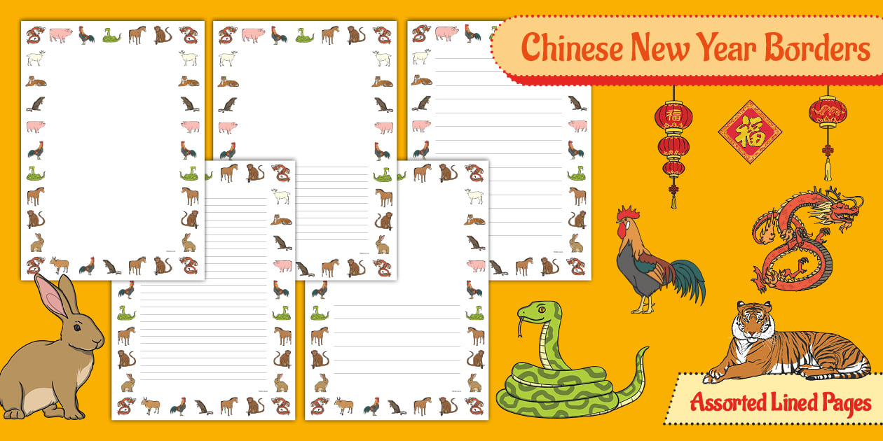 Chinese New Year Page Borders