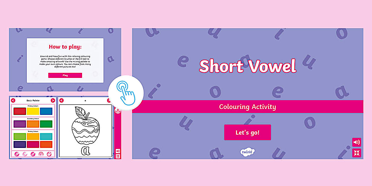 Short Vowels Interactive Colouring Activity (teacher made)