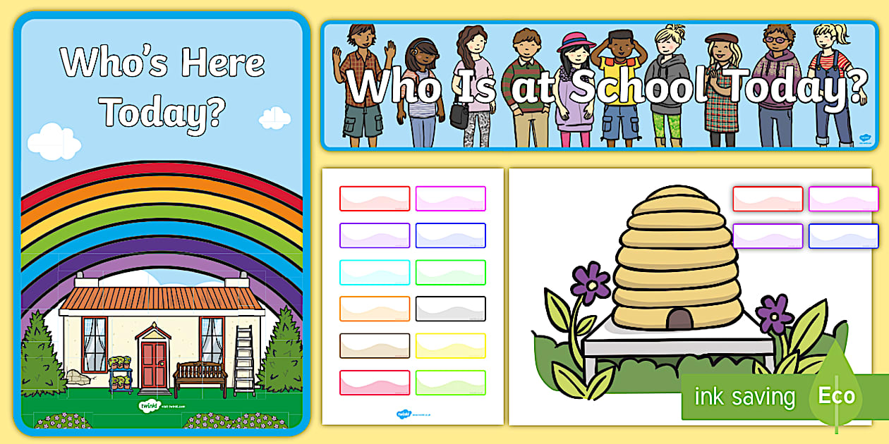 I Am Here Self-Registration Display Pack - Twinkl