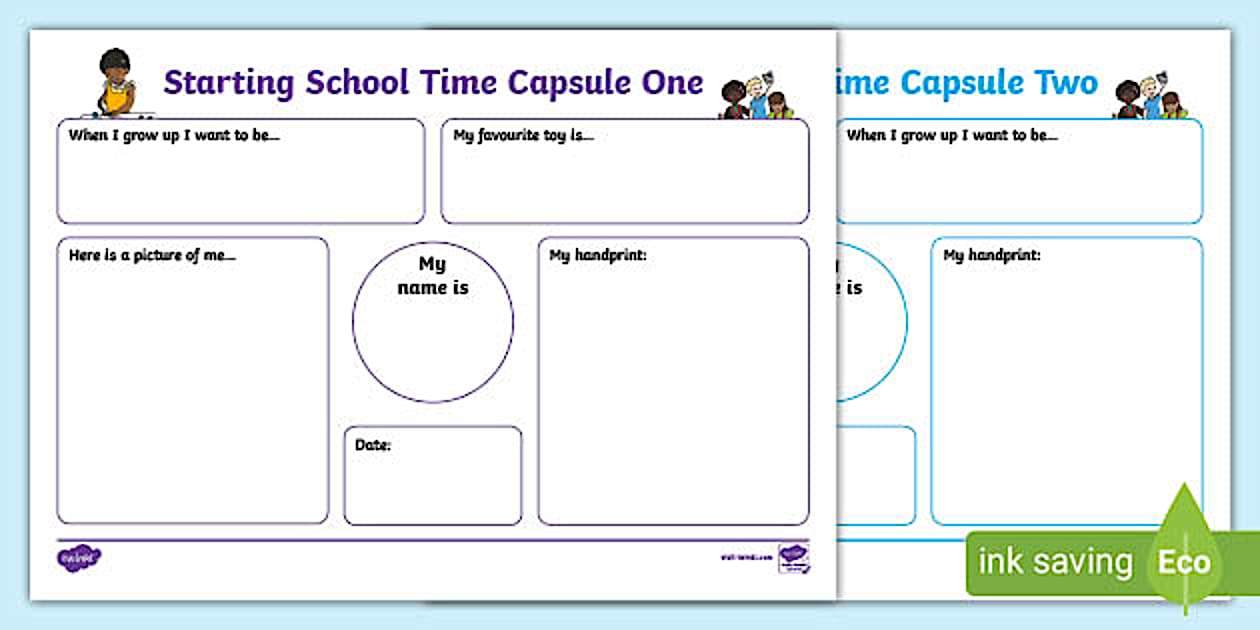 Starting School Craft - Time Capsule (teacher made) - Twinkl