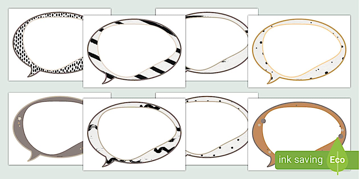 speech bubble cutouts