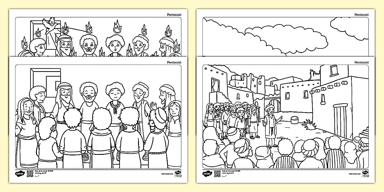 Pentecost Colouring Sheets - Printable Primary Resource