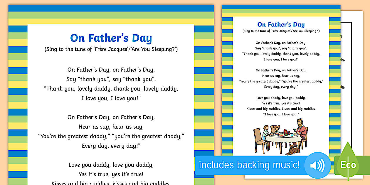 On Father's Day Song (teacher made) - Twinkl