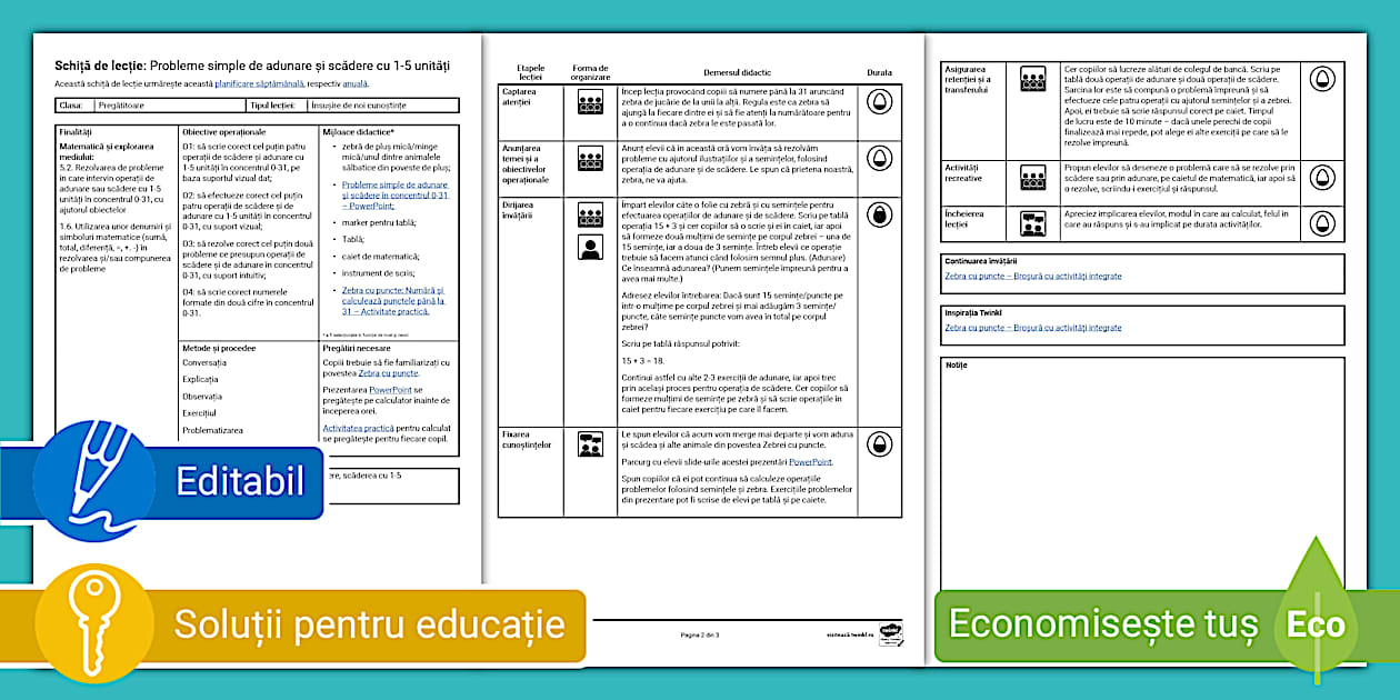 Probleme de adunare și scădere Schiță de lecție clasa 0