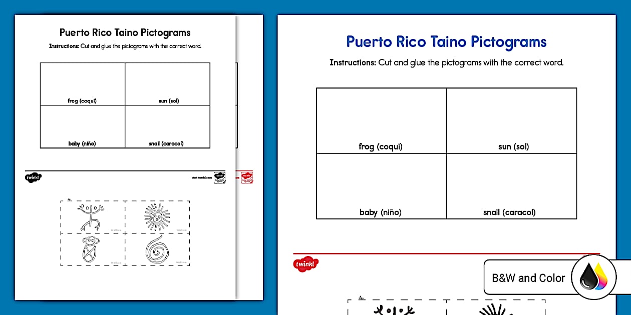 Taino Worksheet | Puerto Rican Day Parade | Twinkl USA