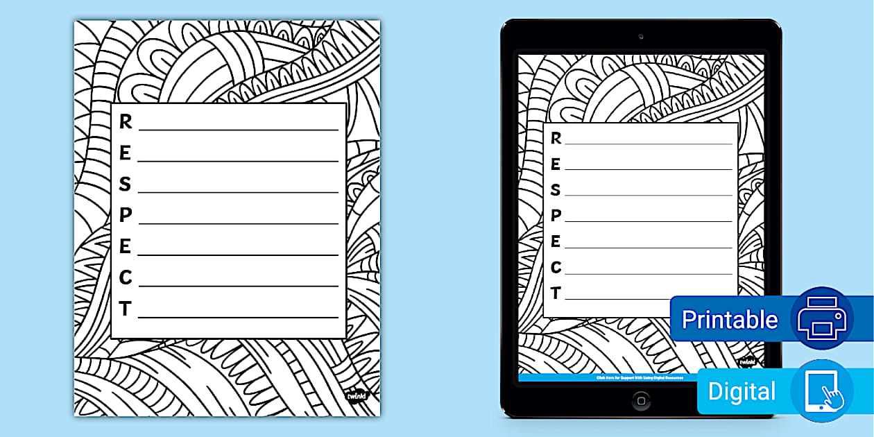 Respect Acrostic Poem (ティーチャーメイド) - Twinkl
