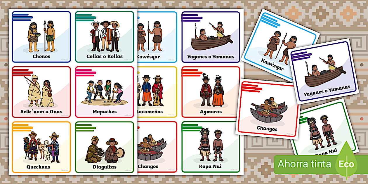 Memorice: recortes de pueblos originarios de Chile