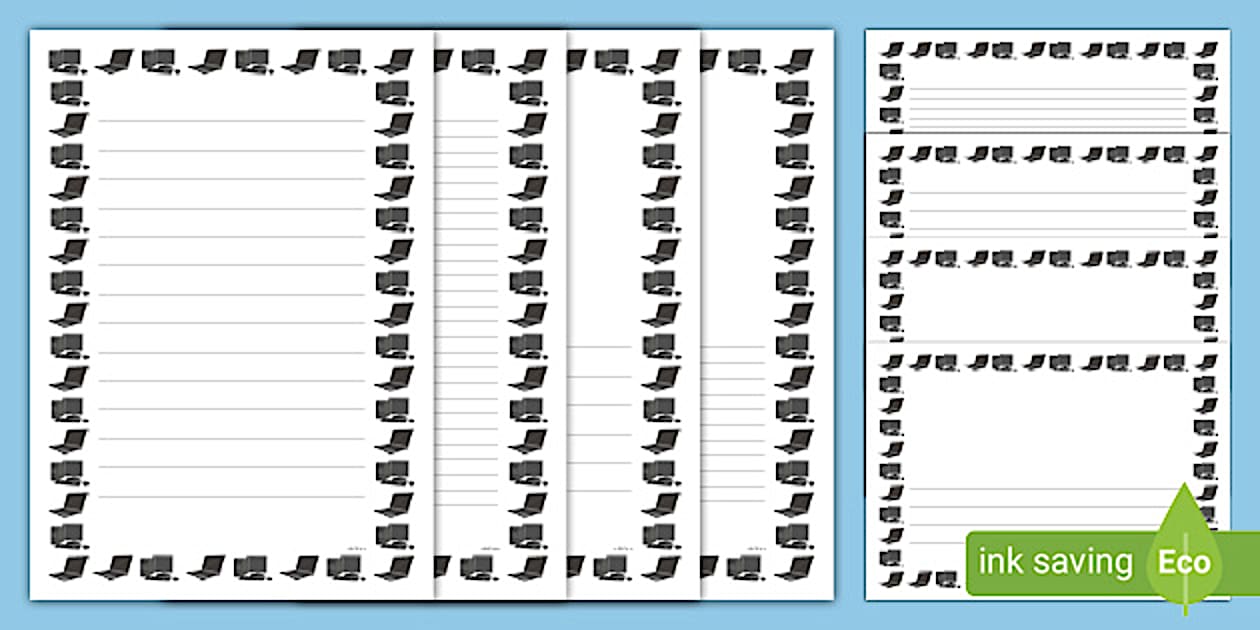 Computer Page Border - Grades 1-3 - Page Borders - Twinkl