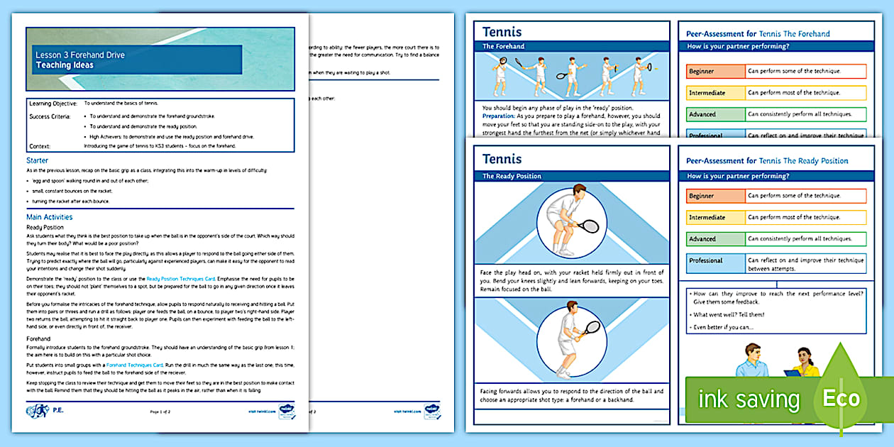 Tennis Lesson 3: Forehand (teacher made) - Twinkl